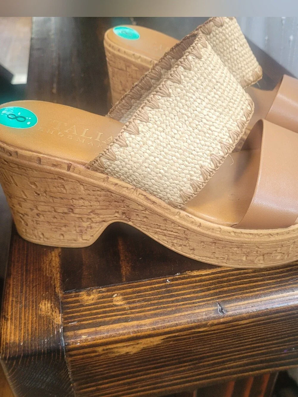 Italian Shoemakers | Shoes | Italian Shoemakers Raffia Leather Platform ...